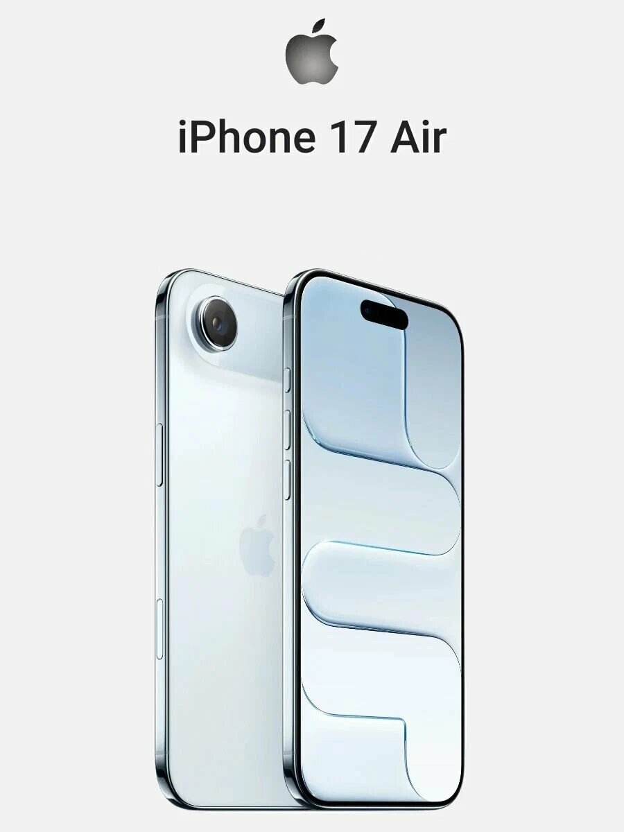 Смартфон Apple iPhone 17 Air, 512 gb, blue，eSim+eSimБез активации