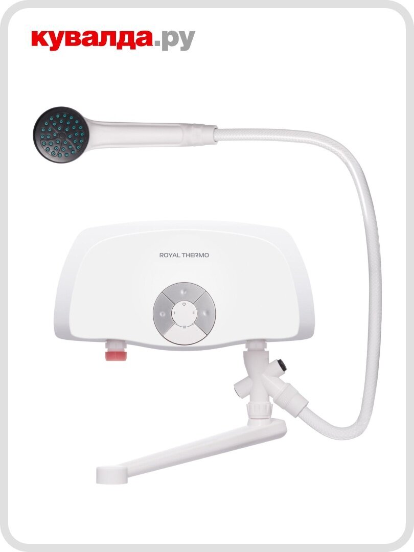 Водонагреватель проточный ROYAL THERMO SmartFix TS (3,5 kW)-кран+душ