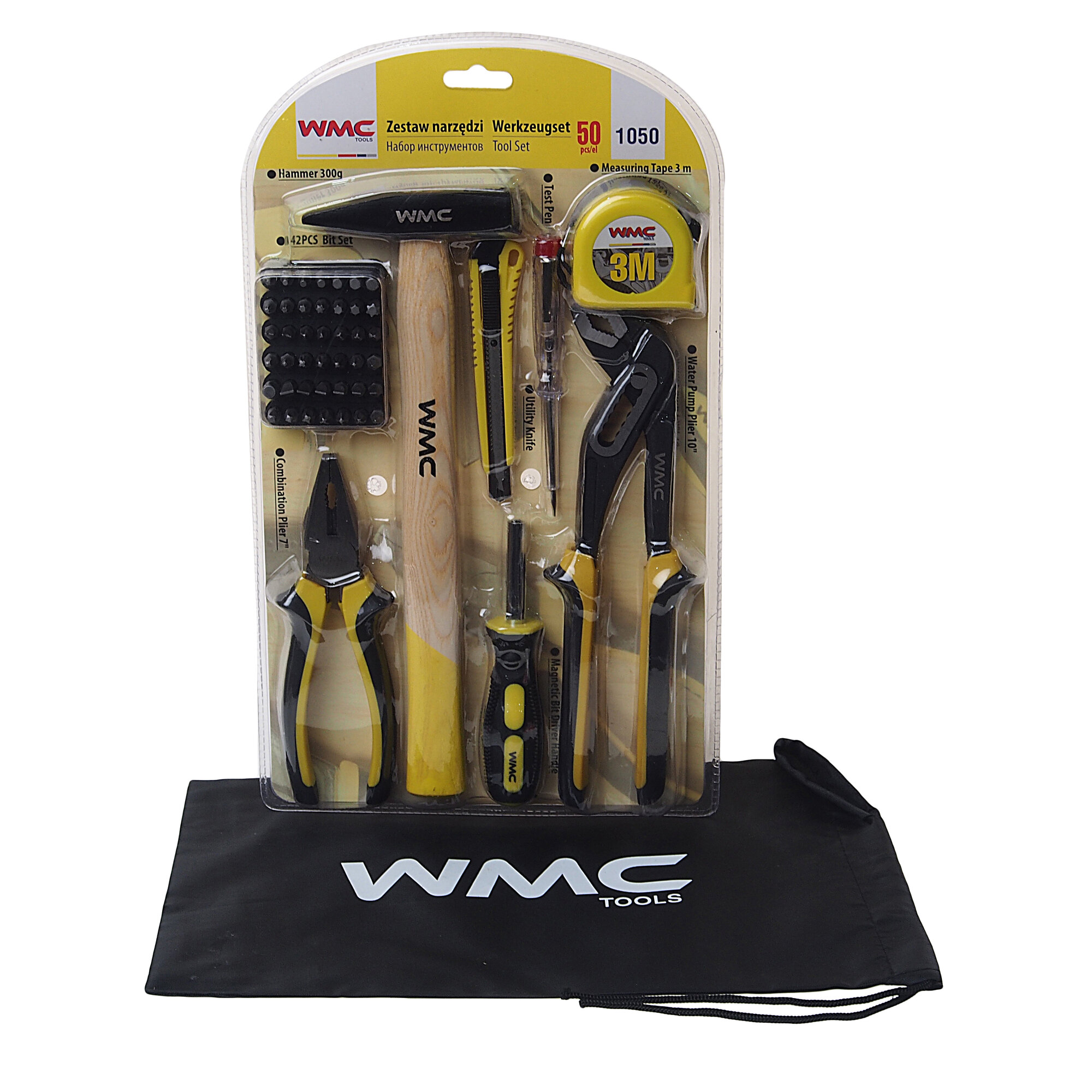 Набор инструмента WMC-1050, шарнирно-губцевого 50 предметов. WMC TOOLS