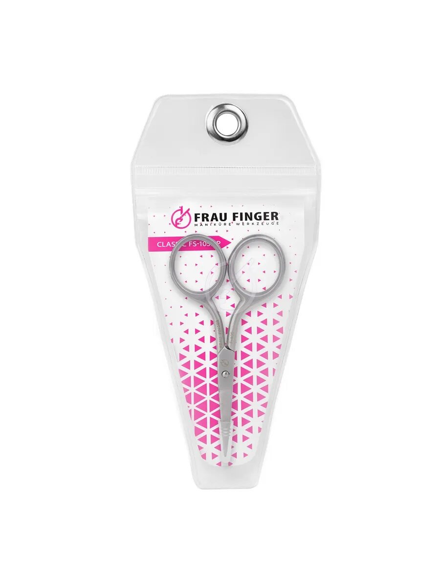 Frau Finger Ножницы маникюрные для ногтей прямые / Classic FS-105DP, матовые, ручная заточка, 9 см