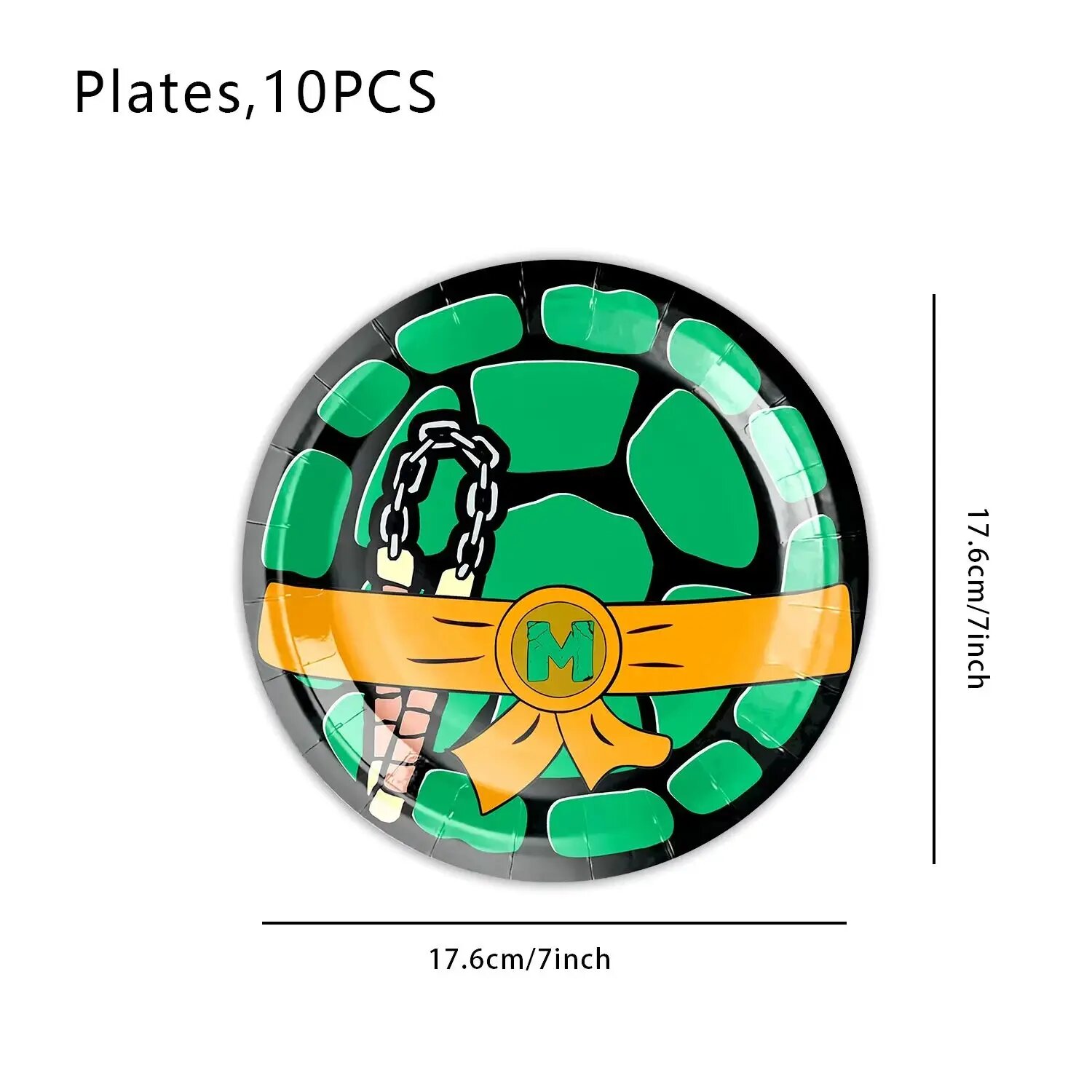 Набор для вечеринки Черепашек-ниндзя Bandai 7inch plate 10pcs