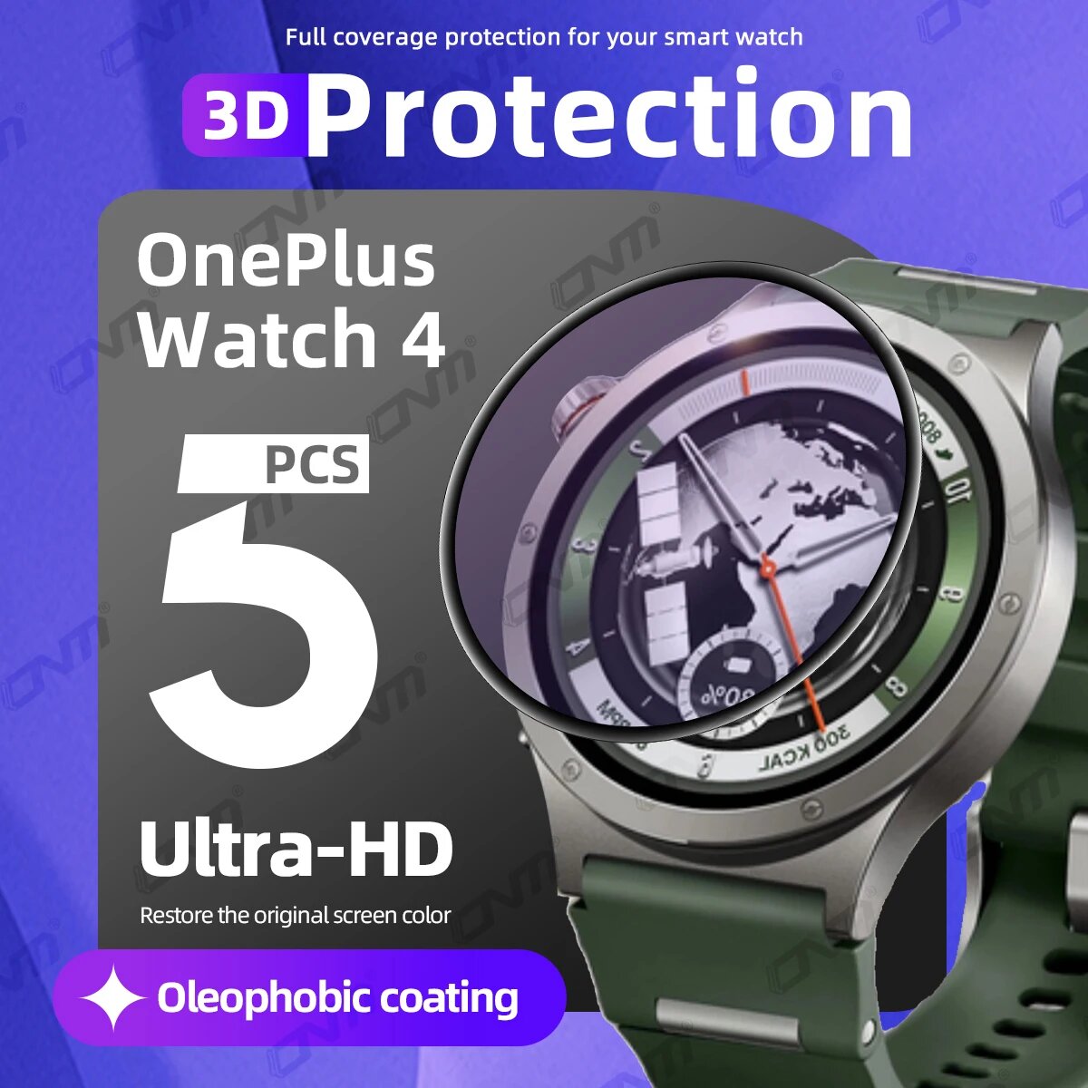 3D Защитная пленка ONM для OnePlus Watch 4, 5 шт.