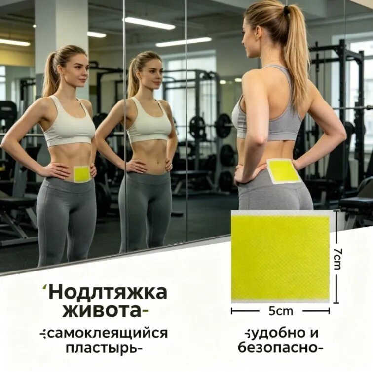 Kanyehb slimming patch натуральные самоклеящиеся пластыри для похудения и моделирования живота, бедер, рук и ягодиц, 10 шт