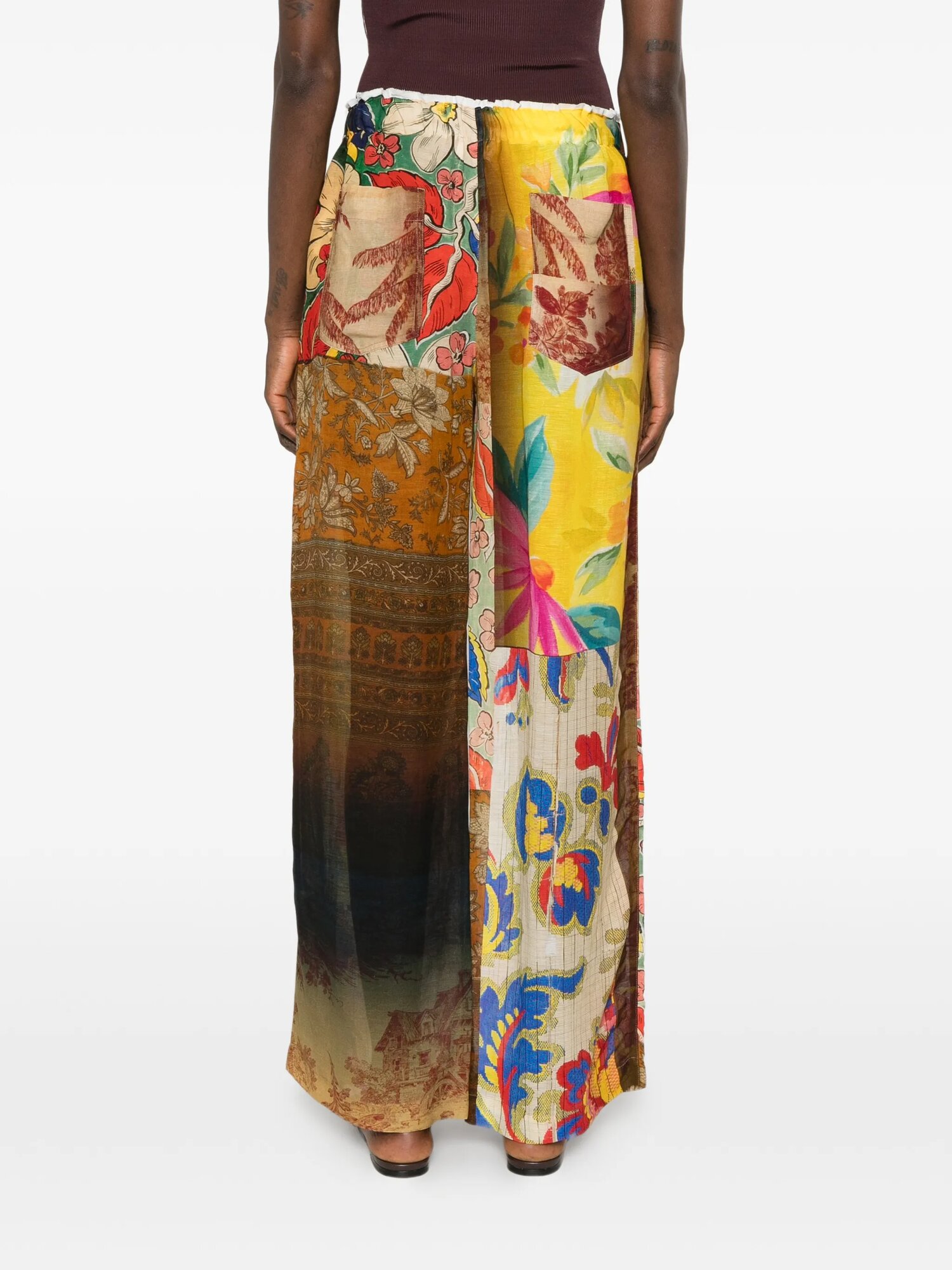 Брюки 120% LINO Printed palazzo pants, размер 44 — фото 1