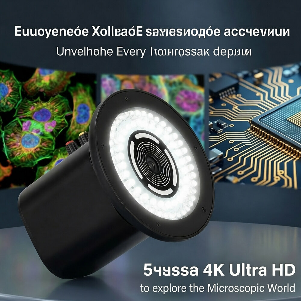 Цифровая микроскоп-камера Full HD без объектива — для промышленного ремонта, с пультом ДУ и USB-подключением