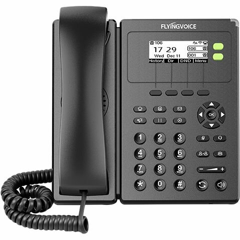 IP-телефон FlyingVoice FIP-10P чёрный для офисной телефонии