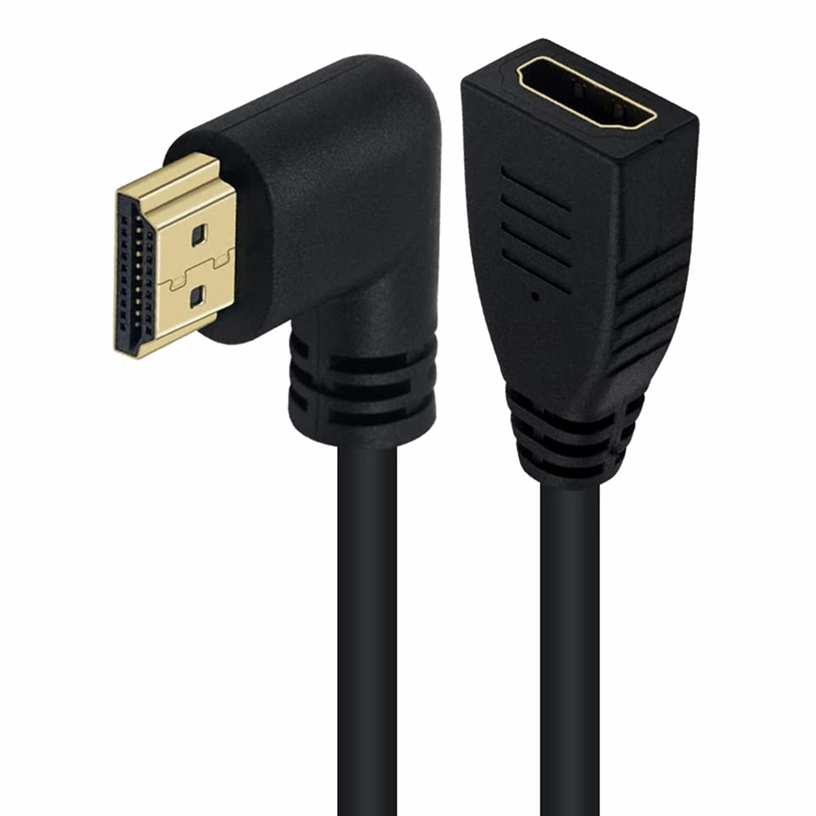 HDTV 2.1 Male to Female адаптер с угловыми разъемами 90 и