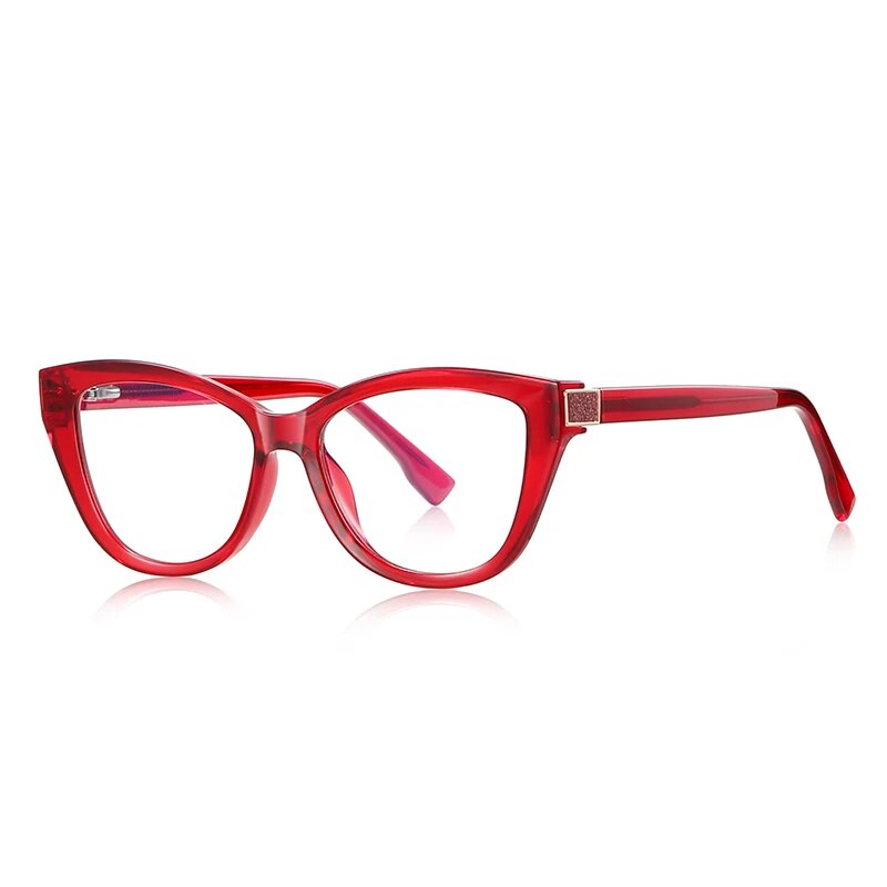 Красные женские очки для зрения -3.00, оправа Red