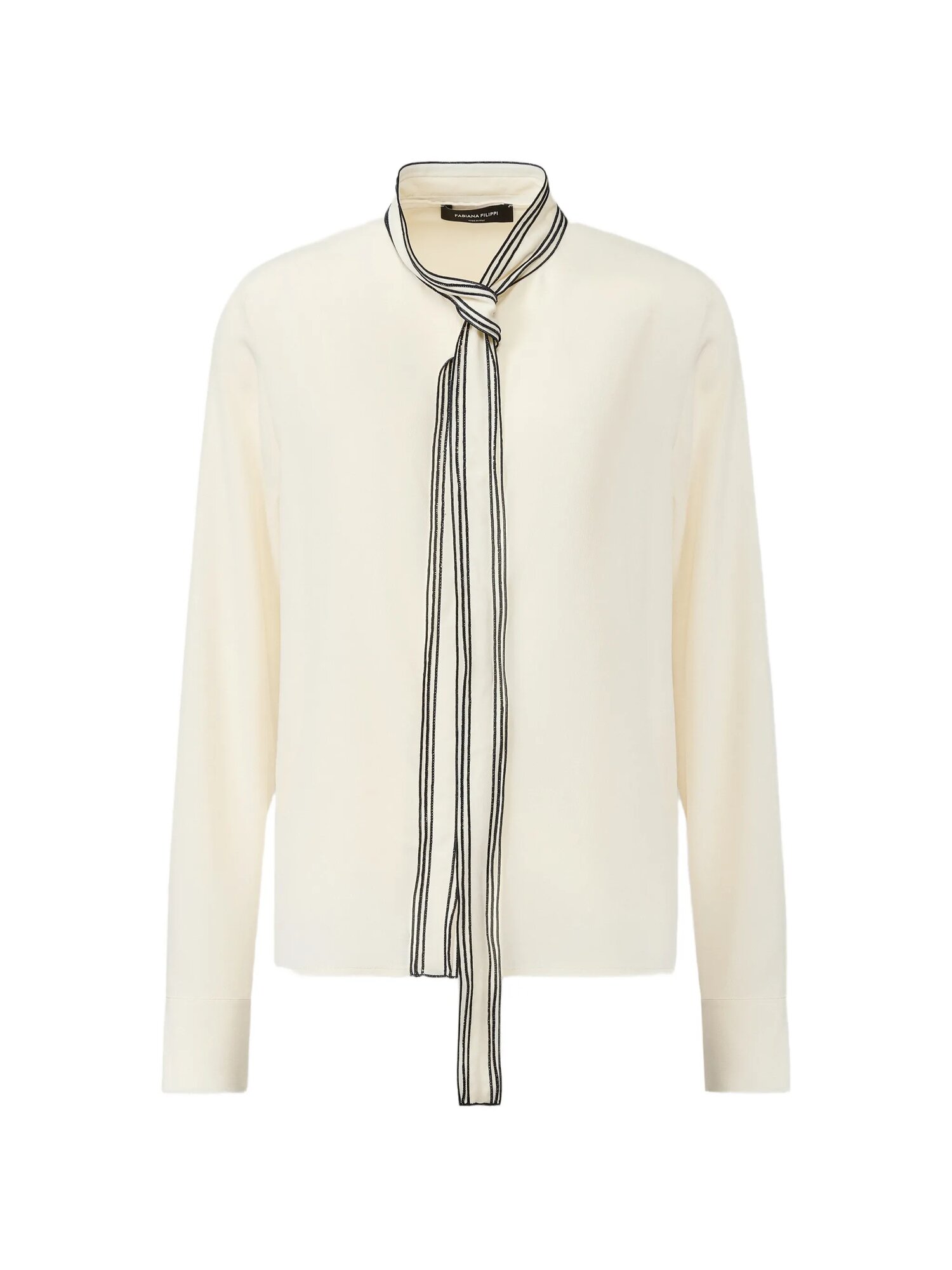 Блуза Striped tie-neck blouse