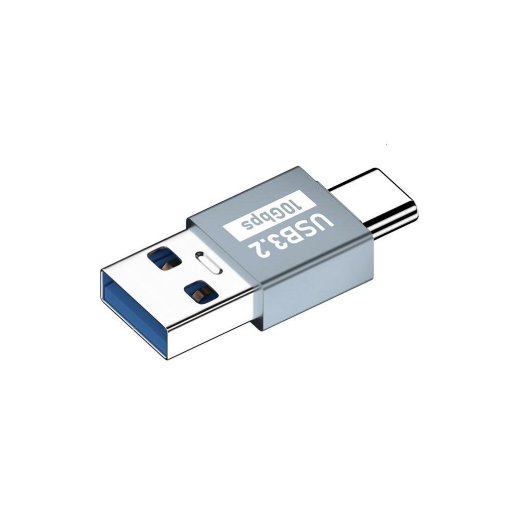 Кабель-адаптер USB-C — USB 3.1 (M/M), Прямой серый OTG