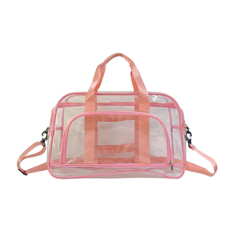 Transparent pvc travel organizer with waterresistant material for weekend trips style f