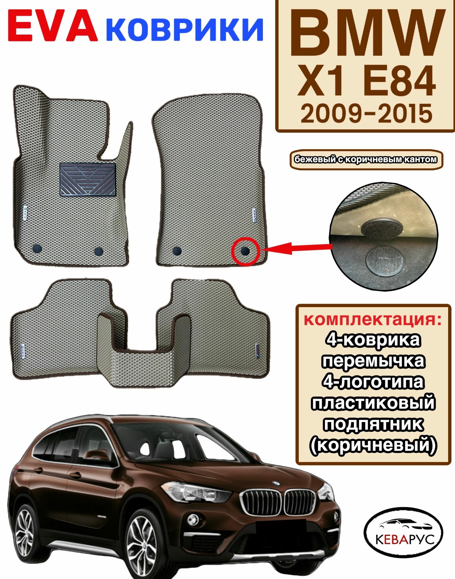 Комплект EVA с бортами для BMW X1 (E84) 2009 - 2015./ БМВ X1 (E84).