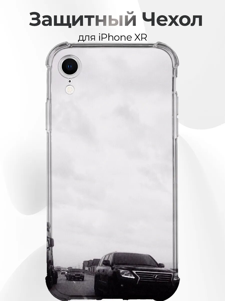 Чехол iPhone XR черный Lexus LX 570