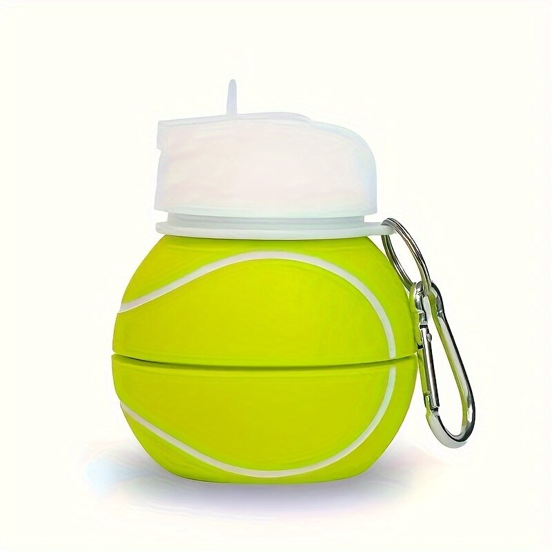 Складная силиконовая кружка Tennis Cup, герметичная, портативная, для путешествий и активного отдыха, 1 шт.