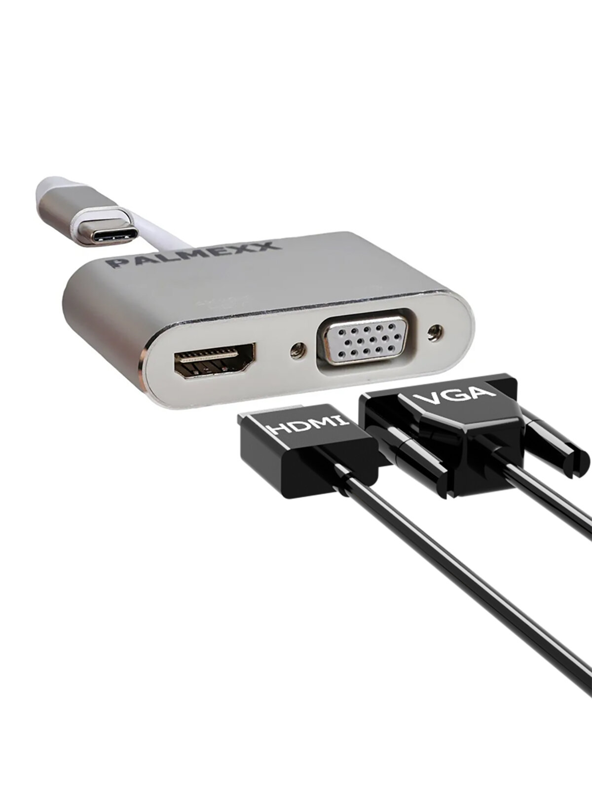 Адаптер-переходник PALMEXX USB-C (Type-c) to HDMI+VGA