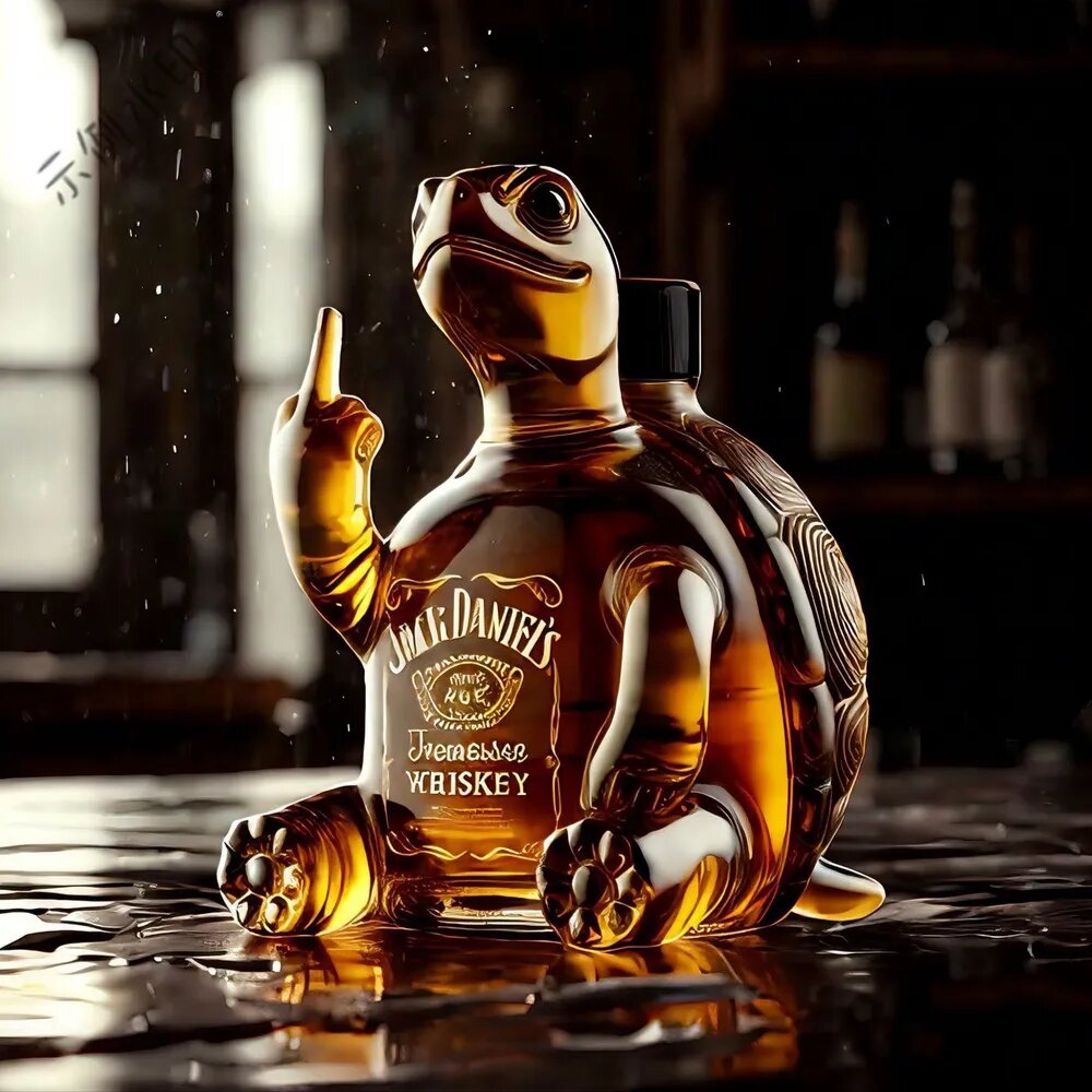 Статуэтка "Черепаха" Jack Daniel's, 450 г, Органическое стекло, Белый/Прозрачный — фото 1