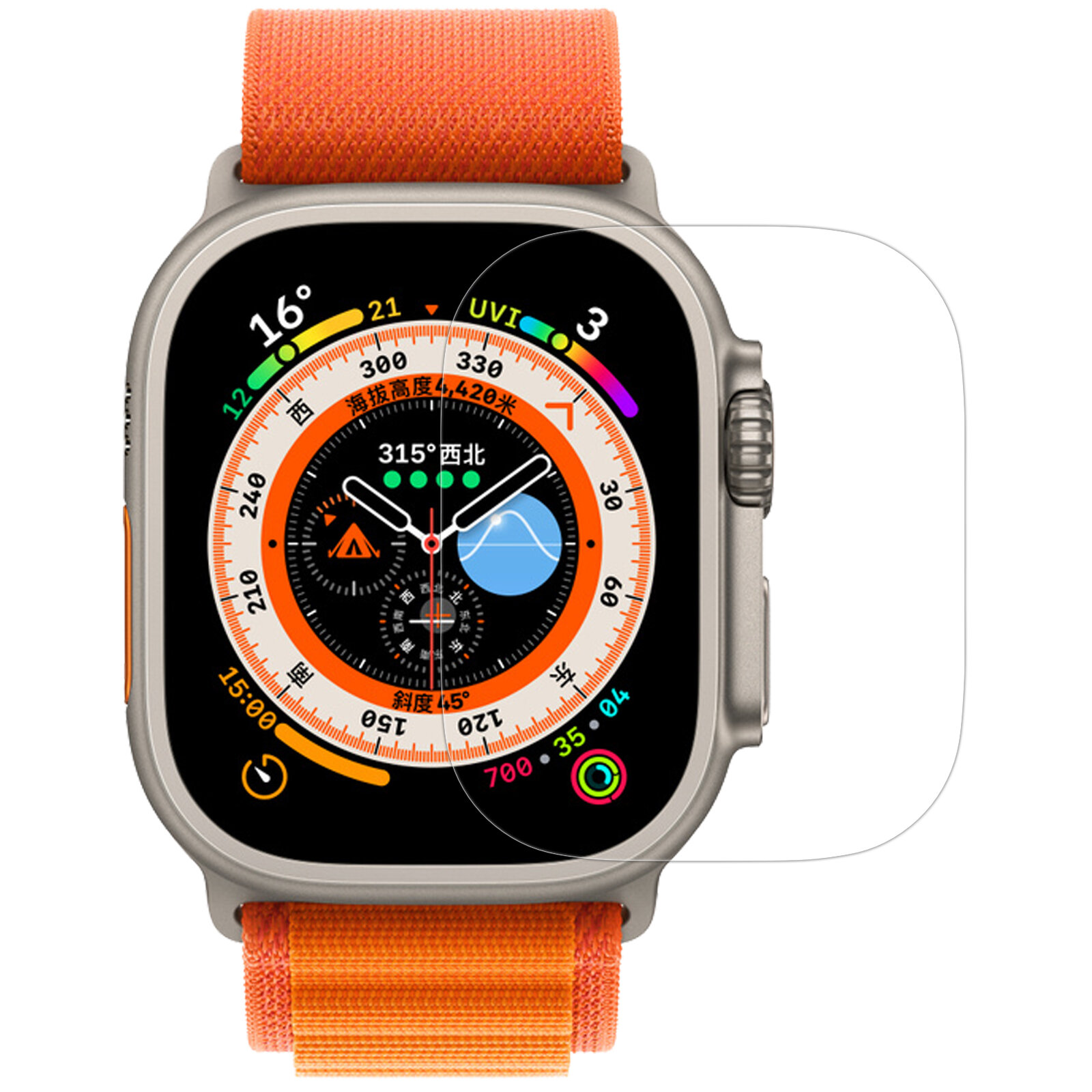 Защитное закаленное стекло от Nillkin для смарт часов Apple Watch Ultra 49mm, серия H+PRO Tempered Glass