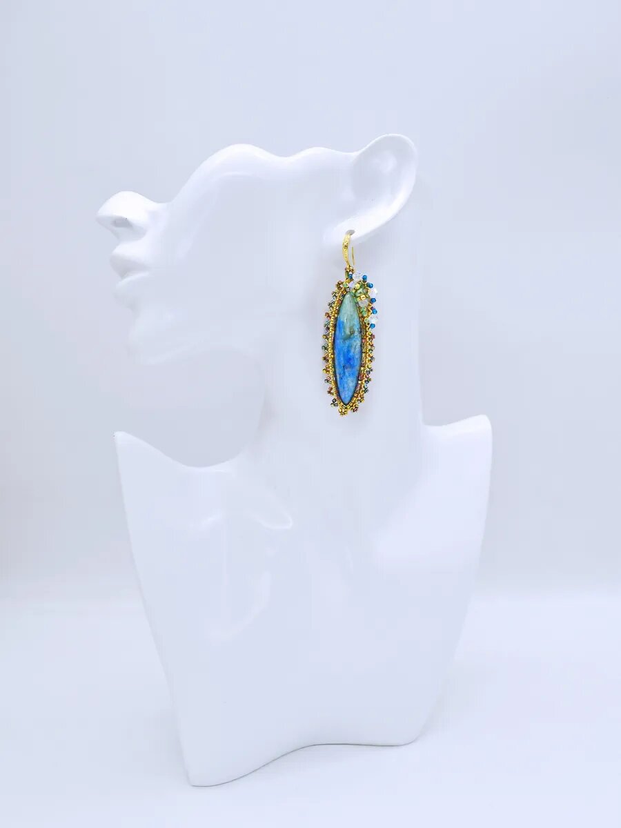 Моносерьга, кристаллы Swarovski