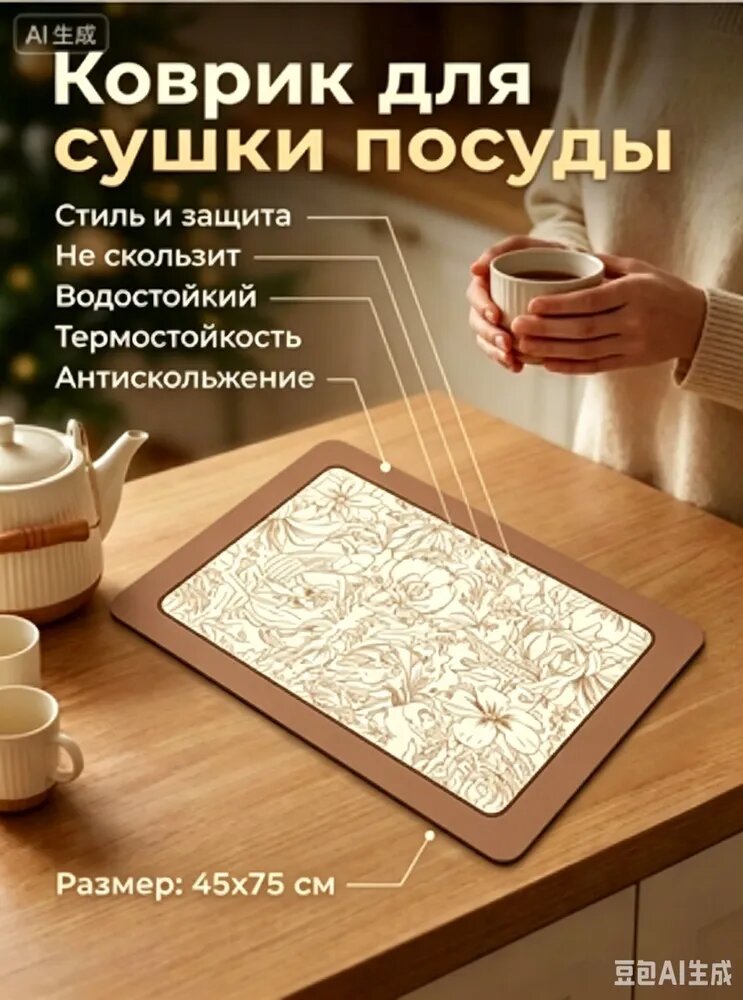 Сушилка для посуды, 75 см х 45 см