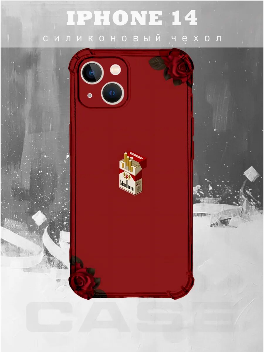 Чехол на IPHONE 14 с принтом мальборо