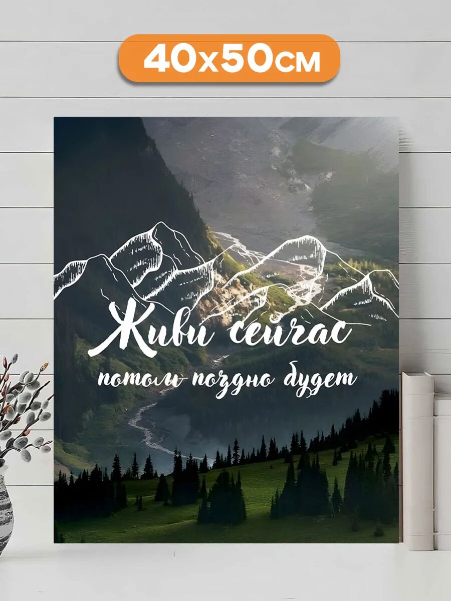 Картина на стену для дома Мотивация настроения 40х50 см