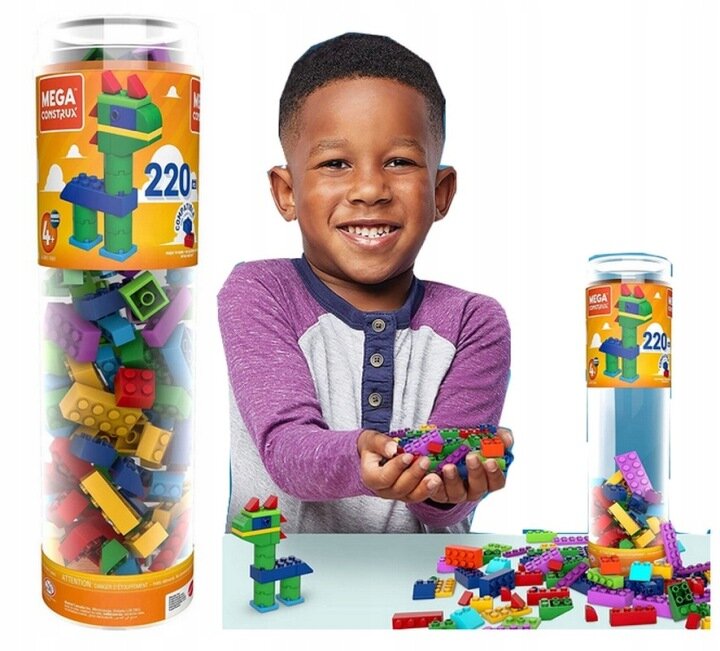 Конструктор Mega Bloks Construx - Конструктор "Радужная туба", 220 деталей +4 - Мега Блокс GVM51