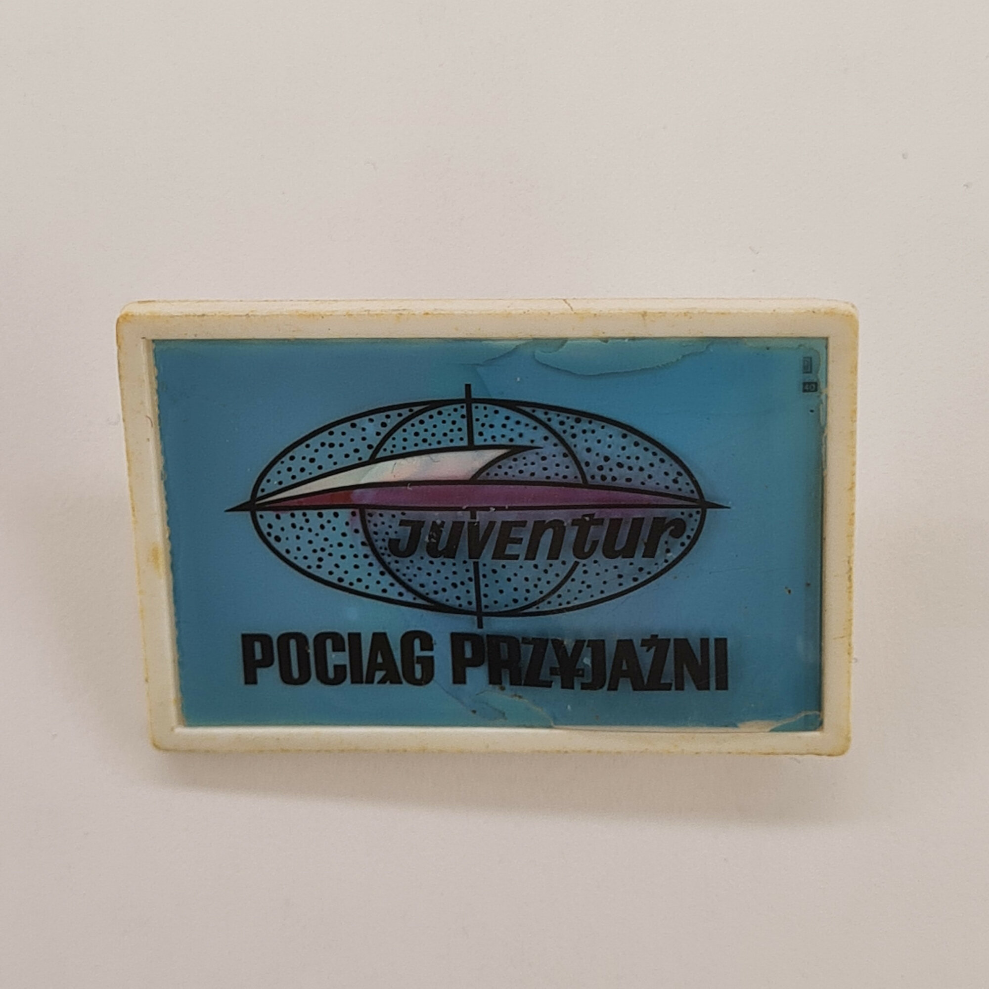 Значок СССР. Juventur, Pociag Przyjazni, транспорт и поезд дружбы. Винтажный значек.