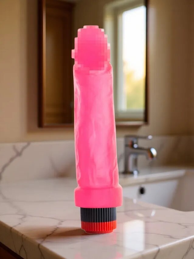 Виброфаллос LOVETOY А-Полимер, без мошонки, гелевый, розовый, 20,5см