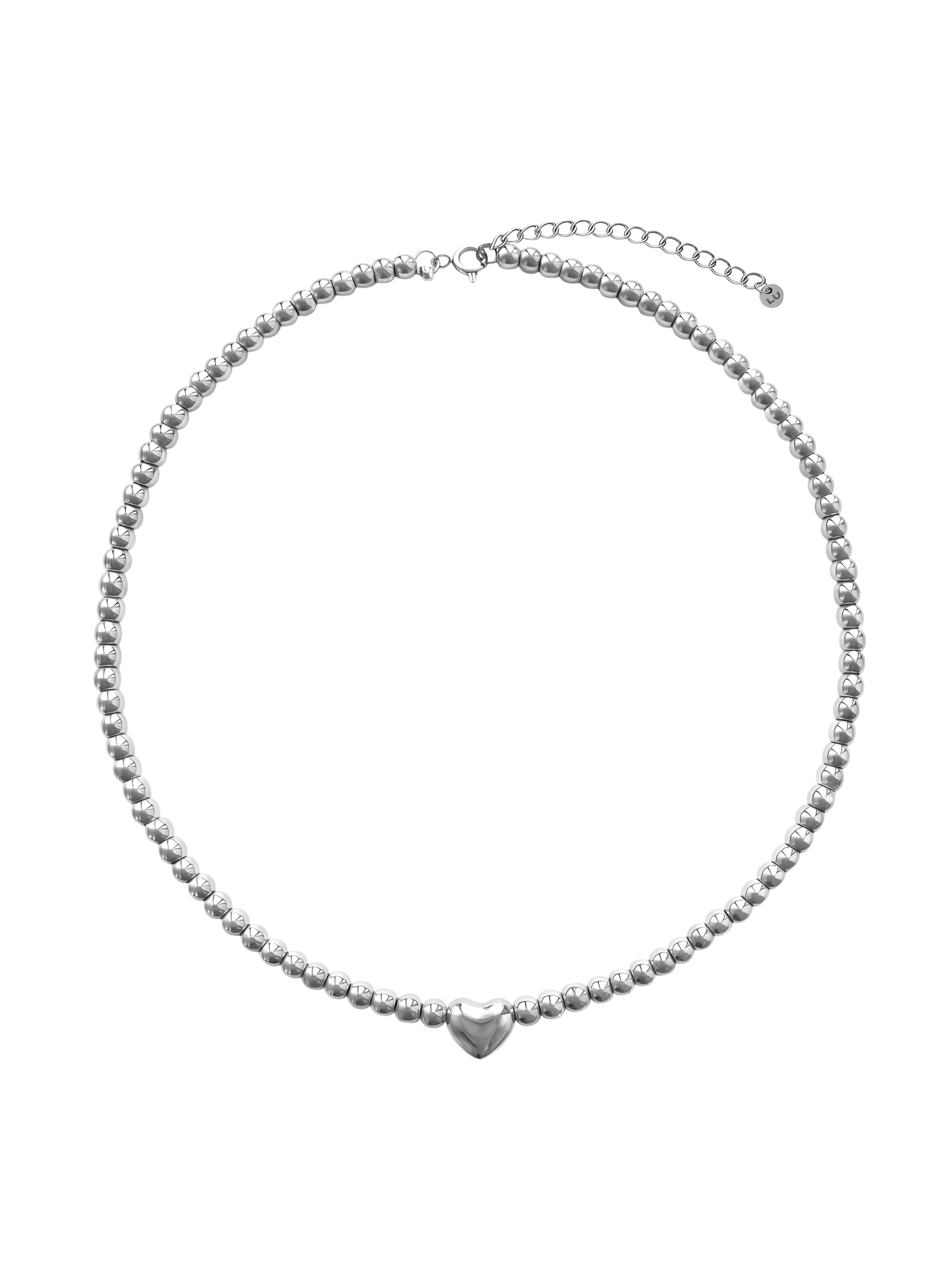 Колье LU Jewel, длина 34 см, серебряный