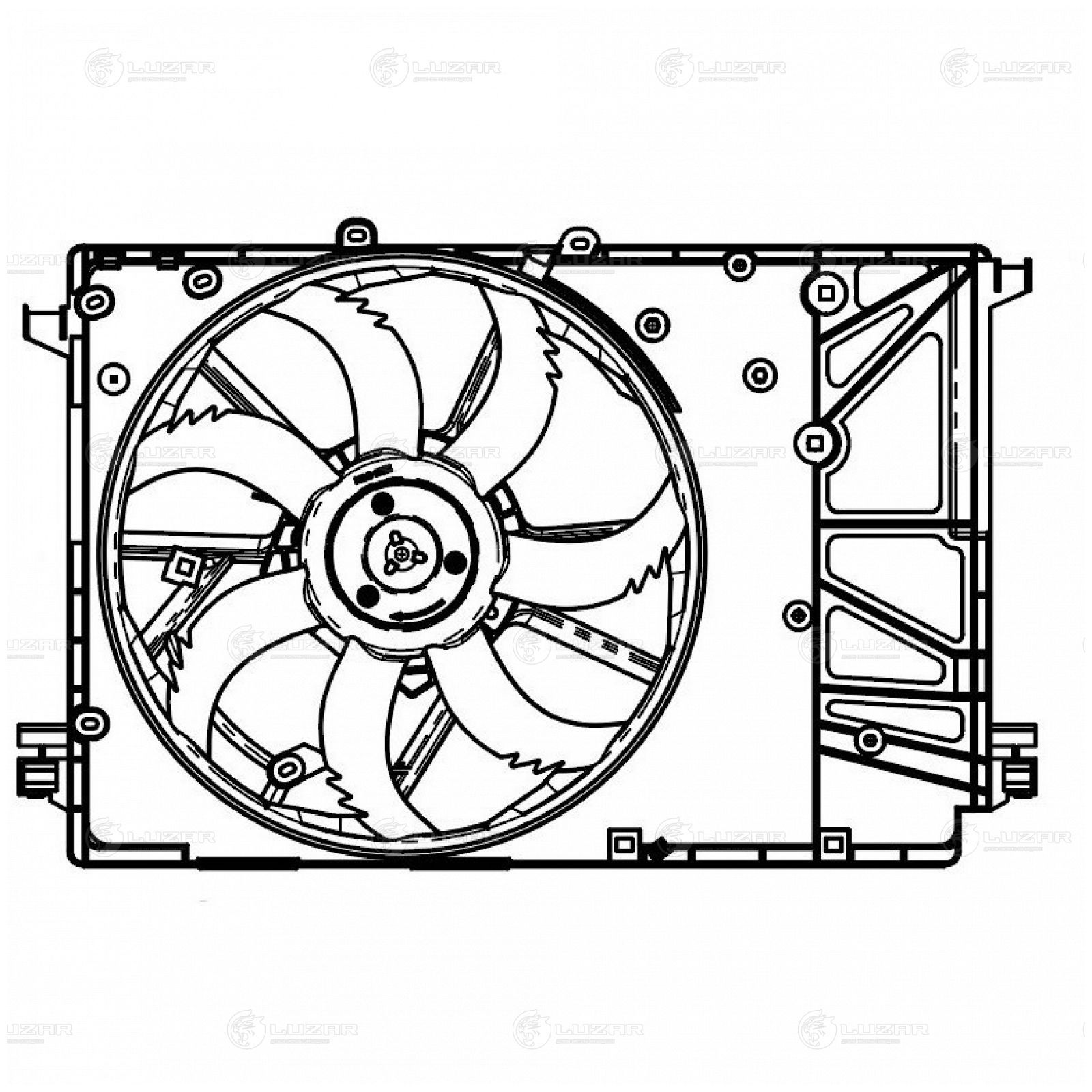 Вентилятор радиатора, для Тойота Камри, Рав 4 5 oem 1636025010, 1636331490 арт LFK1941