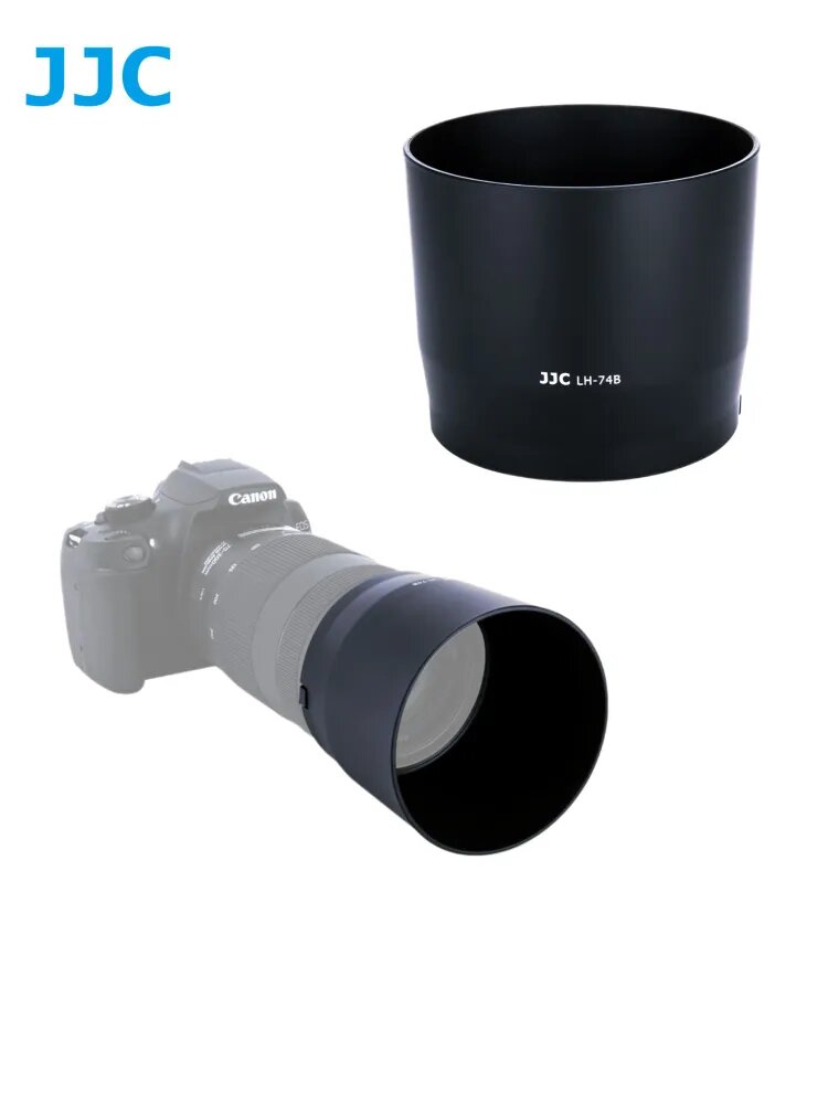 Бленда JJC LH-74B для Canon RF 100-400mm f/5.6-8 IS USM Для EF 70-300mm f/4-5.6 IS II USM Замена ET-74B Защита от бликов Без виньетирования