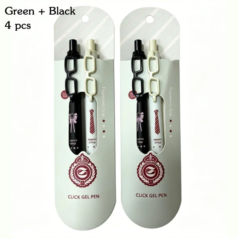 Гелевые ручки 4 шт. Зеленый, Green Black 4pc