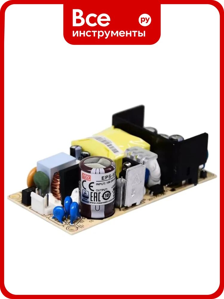 Открытый высокоэффективный блок питания MEAN WELL EPS-65-48 AC/DC 65 Вт 48 В 1267408