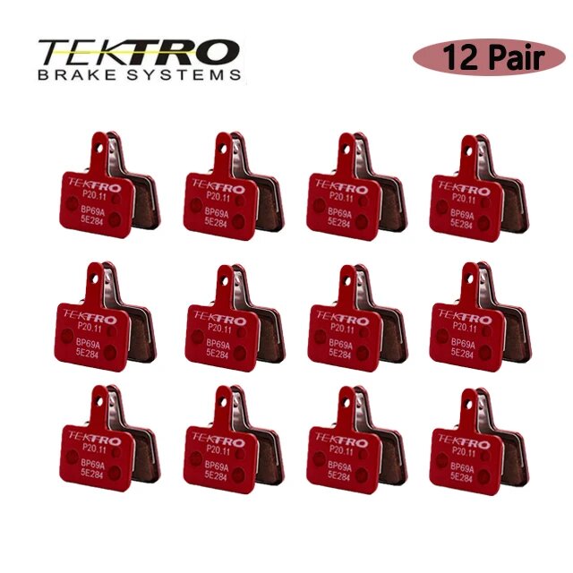 TEKTRO P20.11 тормозные колодки для Shimano Красный, 12 pair in bulk