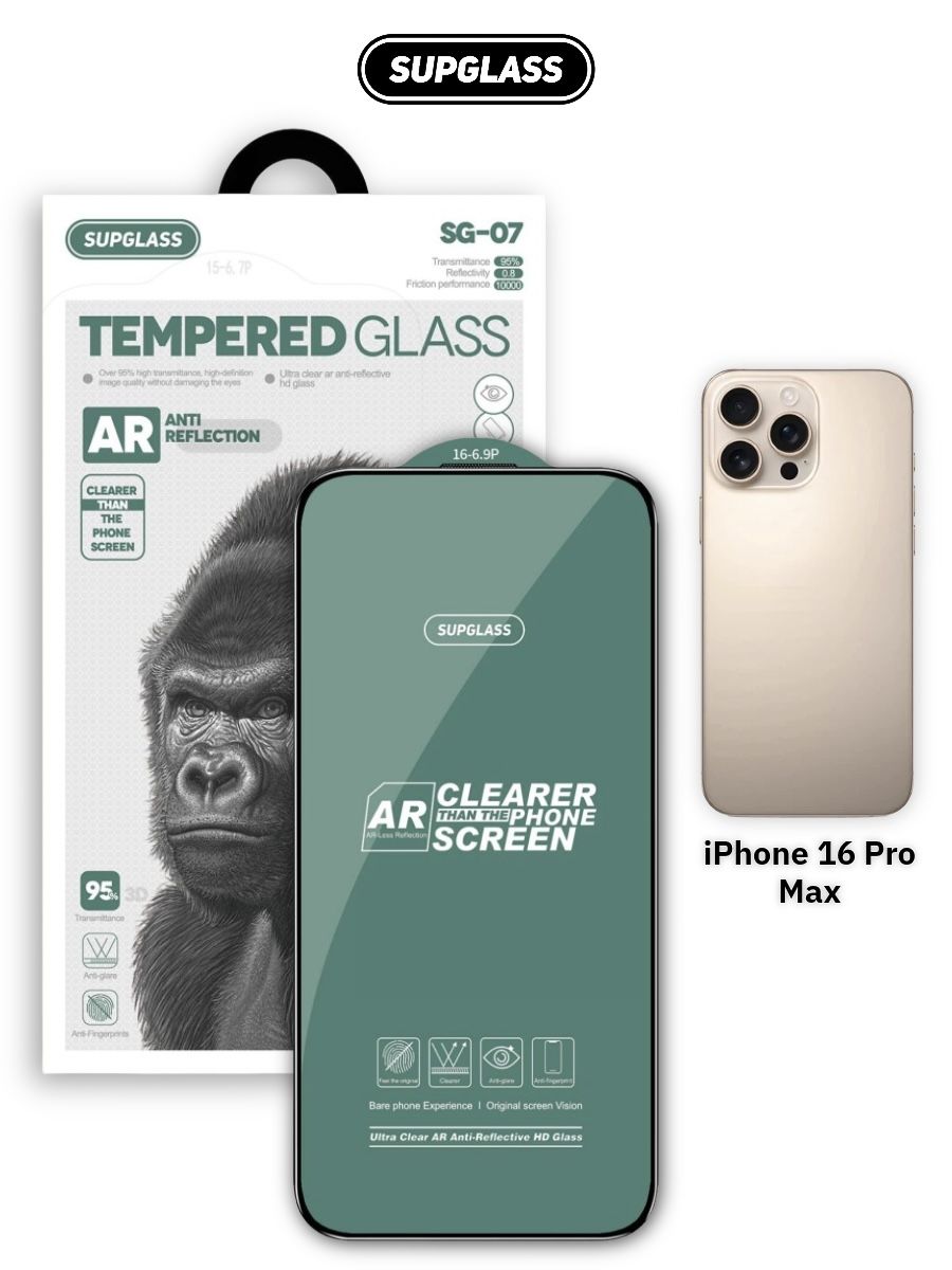 Защитное стекло антиблик для iPhone 16 Pro Max