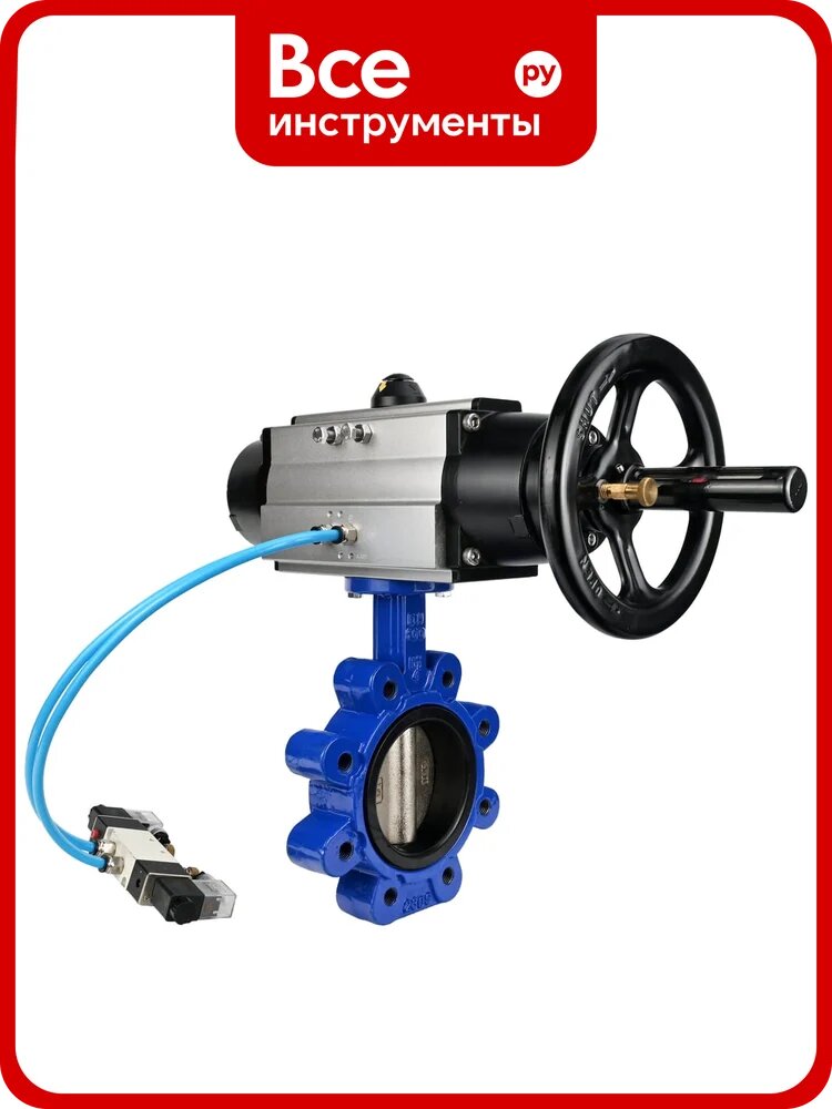 Затвор DN-ru QT450-QT450-NBR-2W-Fb-H Ду150 Ру16 LUG, с пн. прив. DA-105-1, пн. распр. PND1-T10-220VAC NAMUR D050-101539