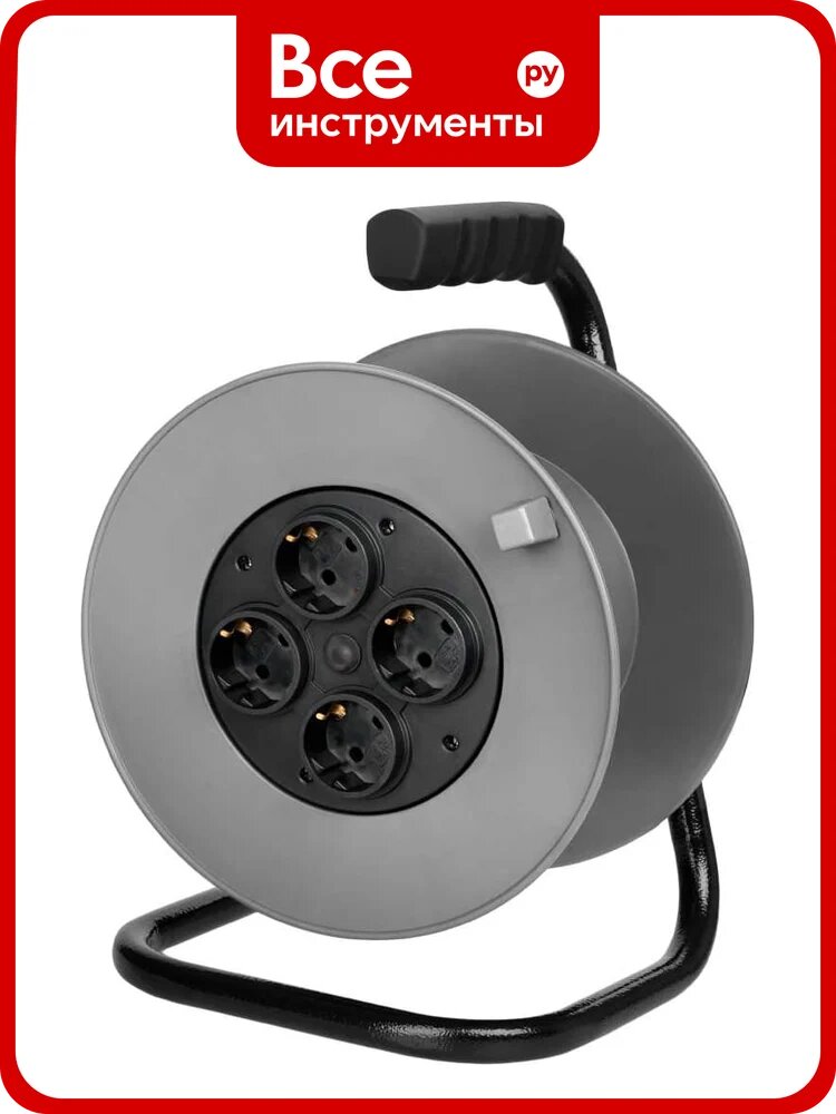Катушка пластиковая для подключения провода TDM ELECTRIC 4 розетки c заземлением SQ1306-0015