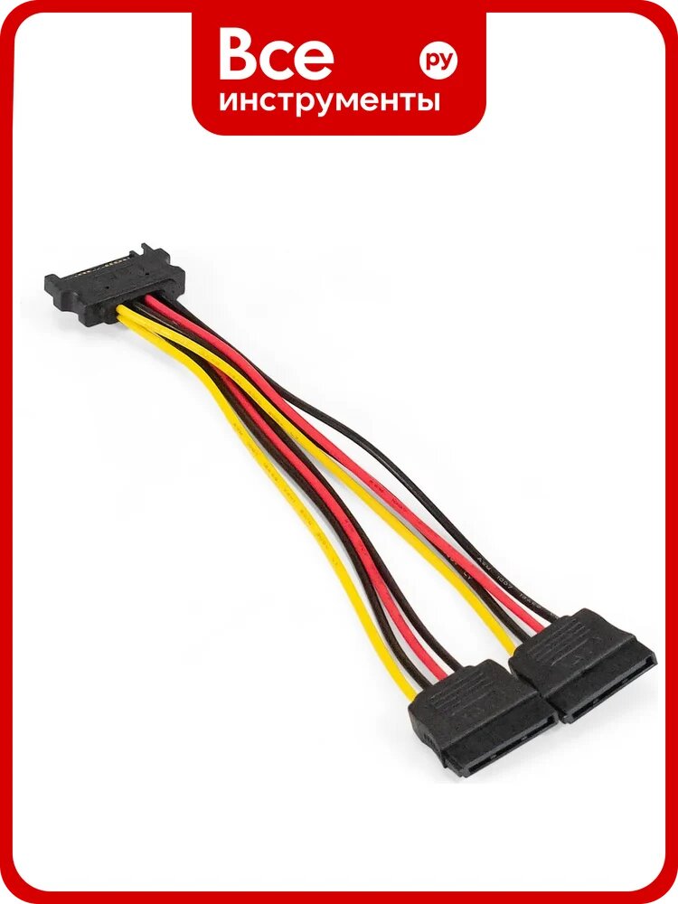 Кабель питания ExeGate SATA EX-CC-SATAM2F 15pin M/2x15pinF 294794
