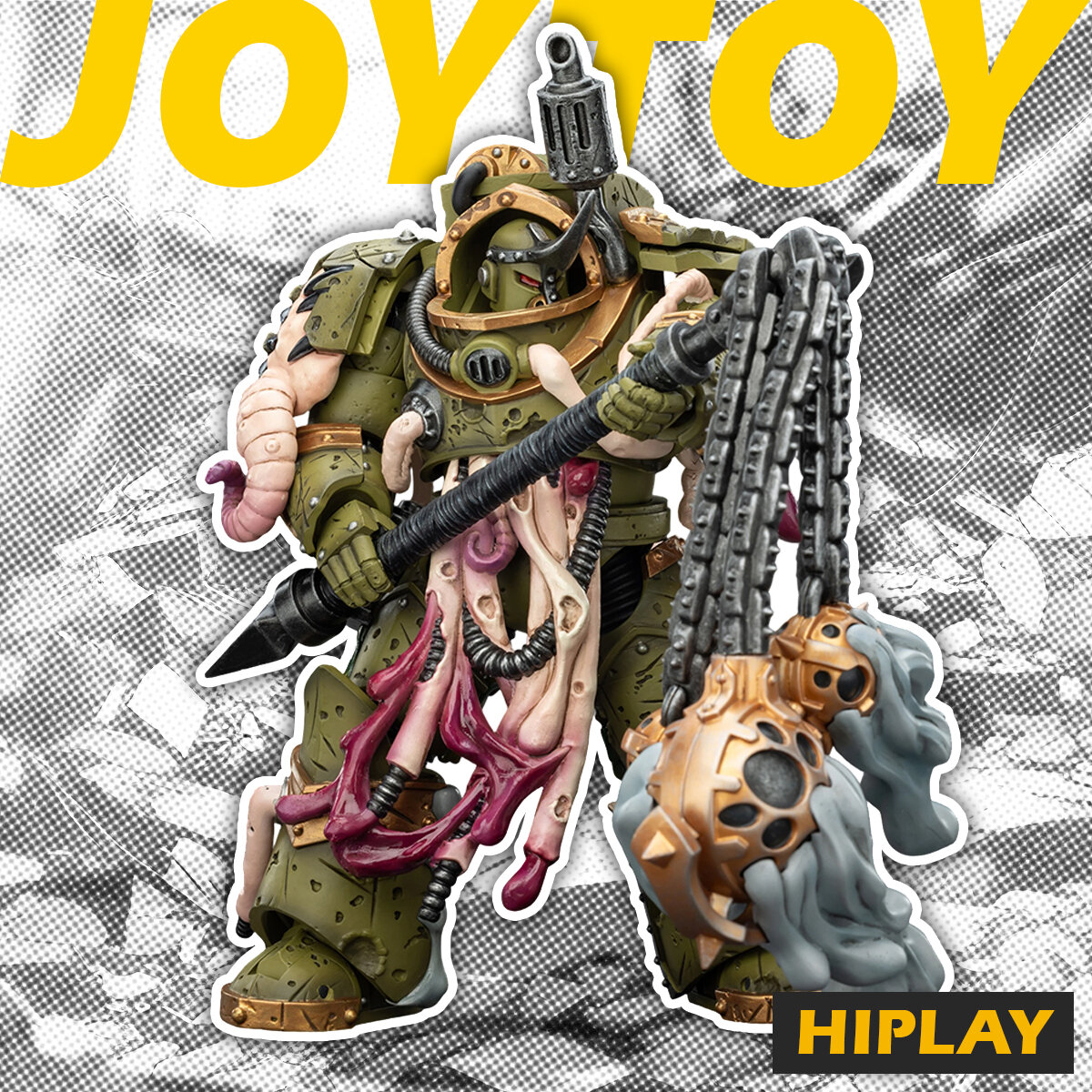 HIPLAY JOYTOY Warhammer 40000 Стражи Смерти Blightlord Terminator 2 with Flail of Corruption JT02878 1/18