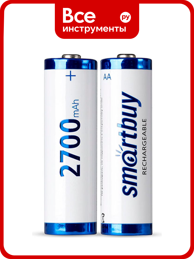 Аккумулятор Smartbuy nimh aa/2bl 2700 mah (24/240) упаковка 2 шт. SBBR-2A02BL2700