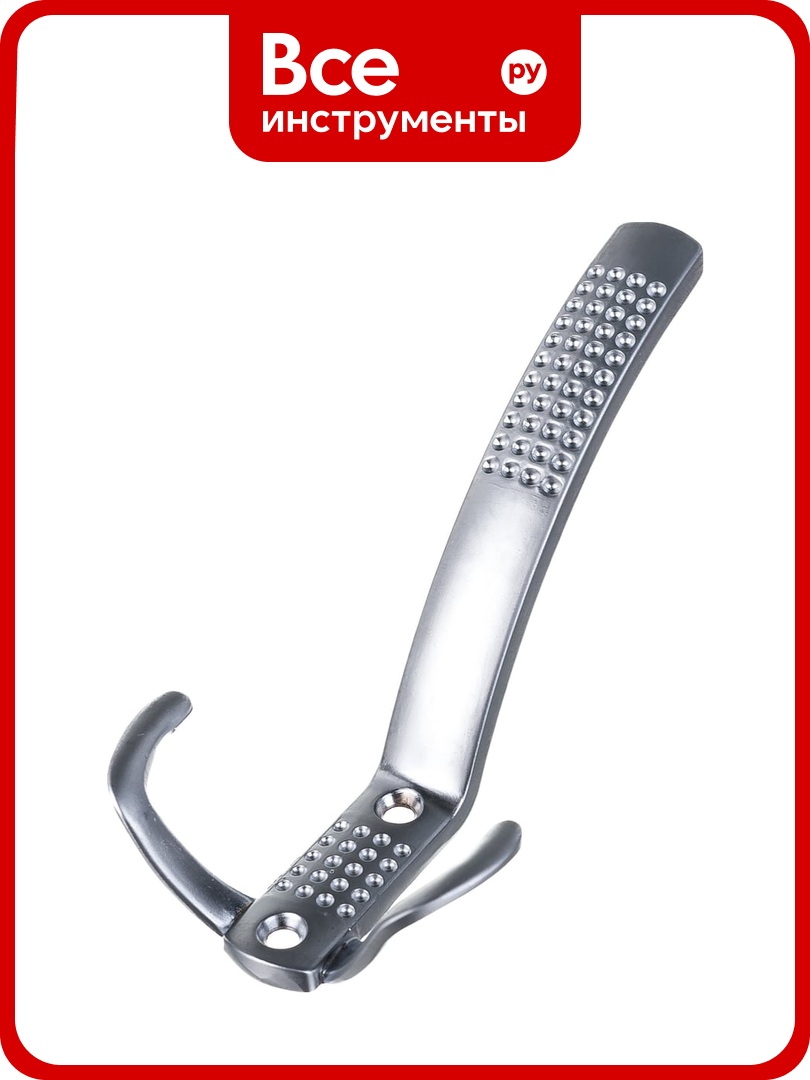 Мебельный крючок KERRON Д140 Ш70 В40, матовый хром KR 0070 SC, Крючок сочетает в себе сразу 2 важные характеристики