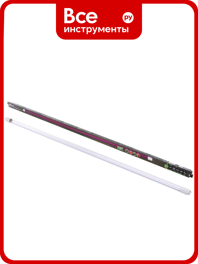 Светодиодная лампа TDM ELECTRIC T8-18 Вт-230 В-G13 "фито" SQ0340-0239 для аквариумов, фиолетовый свет, трубчатый