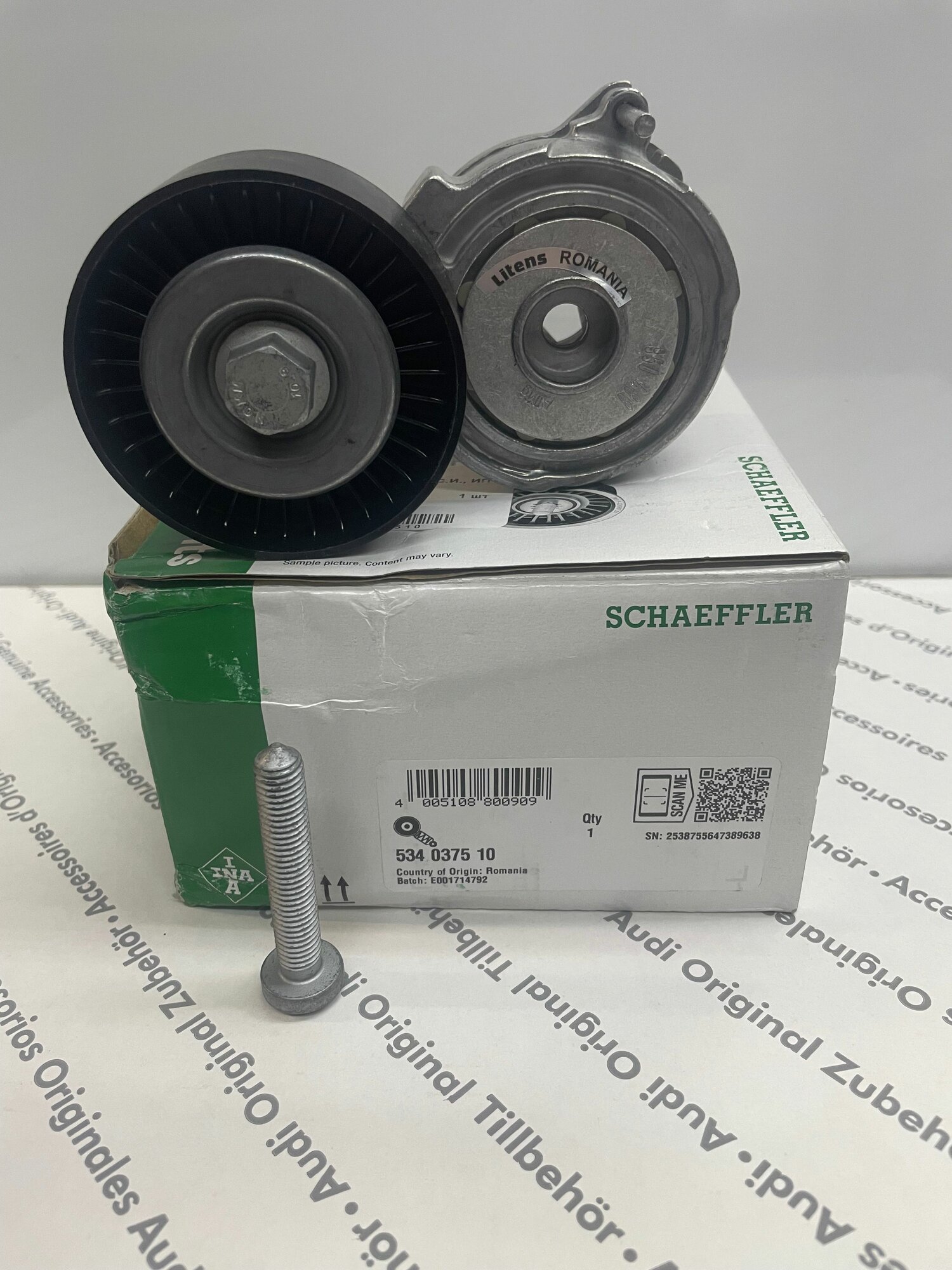 Ina 534037510 Натяжитель ремня приводного для AUDI A4 B6 (2000-2004)