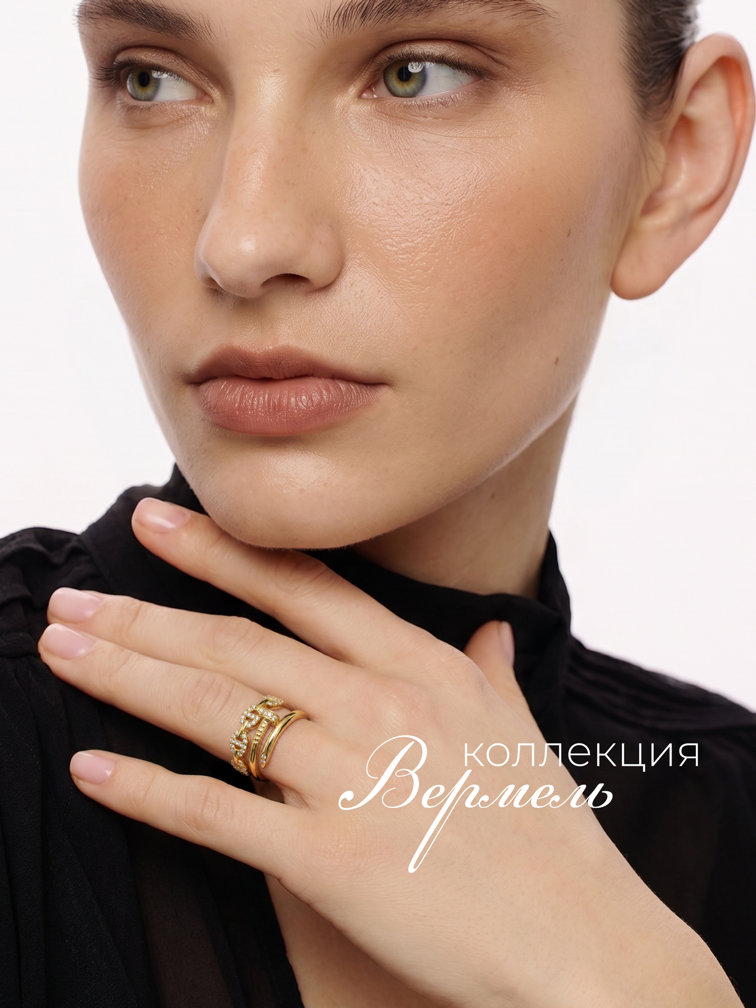Кольцо, серебро, 925 проба, фианит