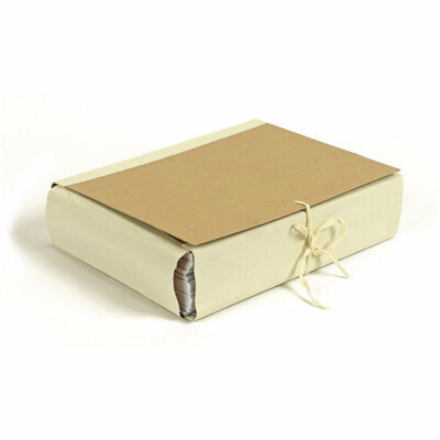 Папка архивная крафт/коленкор ATTACHE 8см 4 завязки, 23855