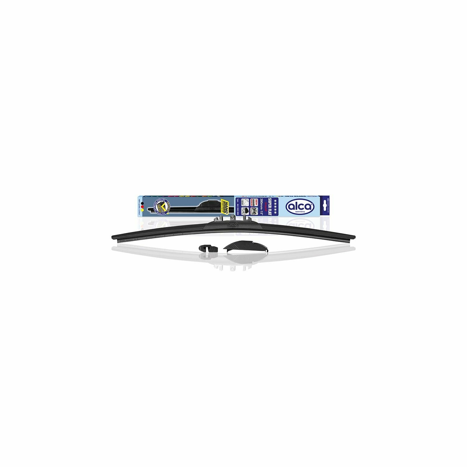 Щетка стеклоочистителя SUPER FLAT 38см/15" бескаркасная ALCA 045000