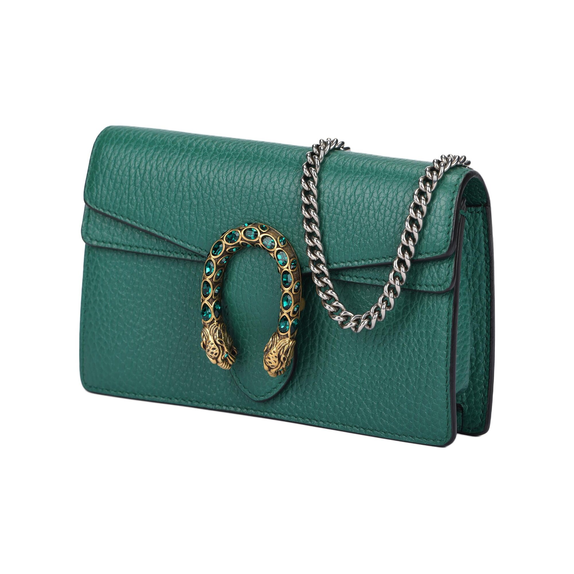 Сумка GUCCI, фактура плетеная, изумрудный,зеленый — фото 1