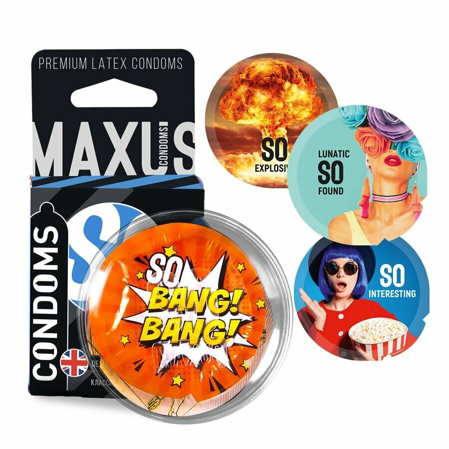 Презервативы MAXUS AIR Classic, 3 шт, латекс, 18 см, Тайланд
