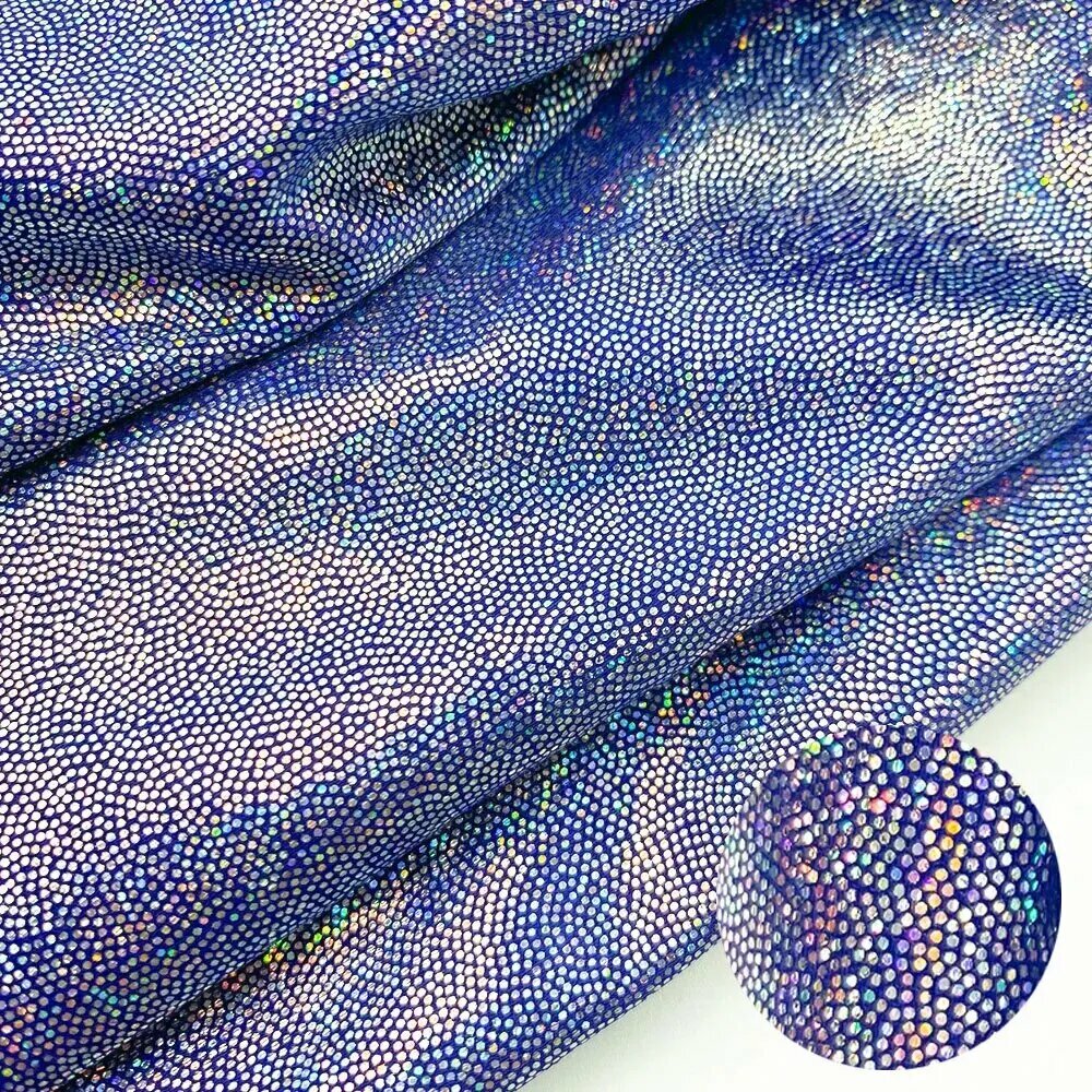 Голографическая ткань Royal Blue, 150x100 см