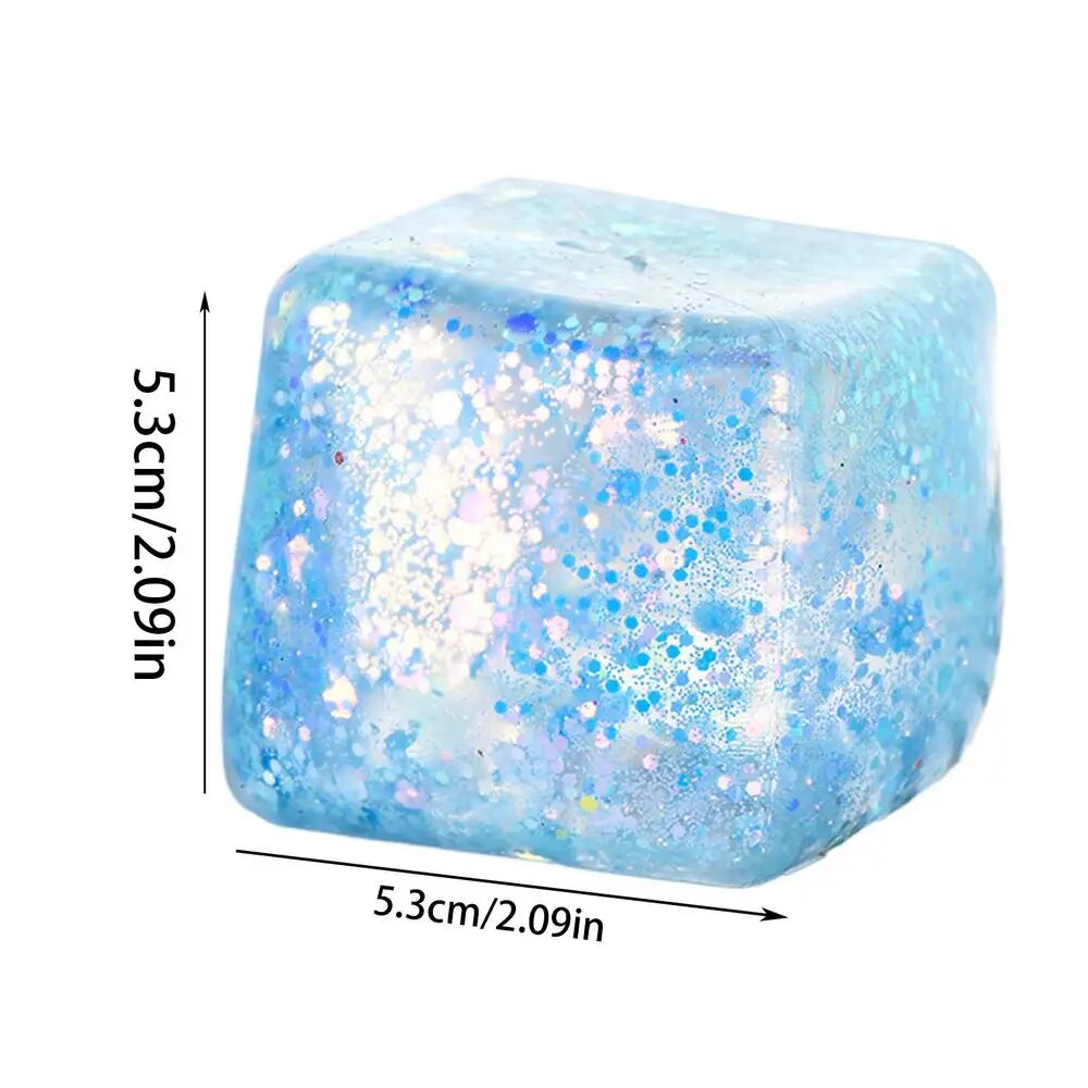 Антистресс кубик Сqueeze Cube, голубой, 5.3cm